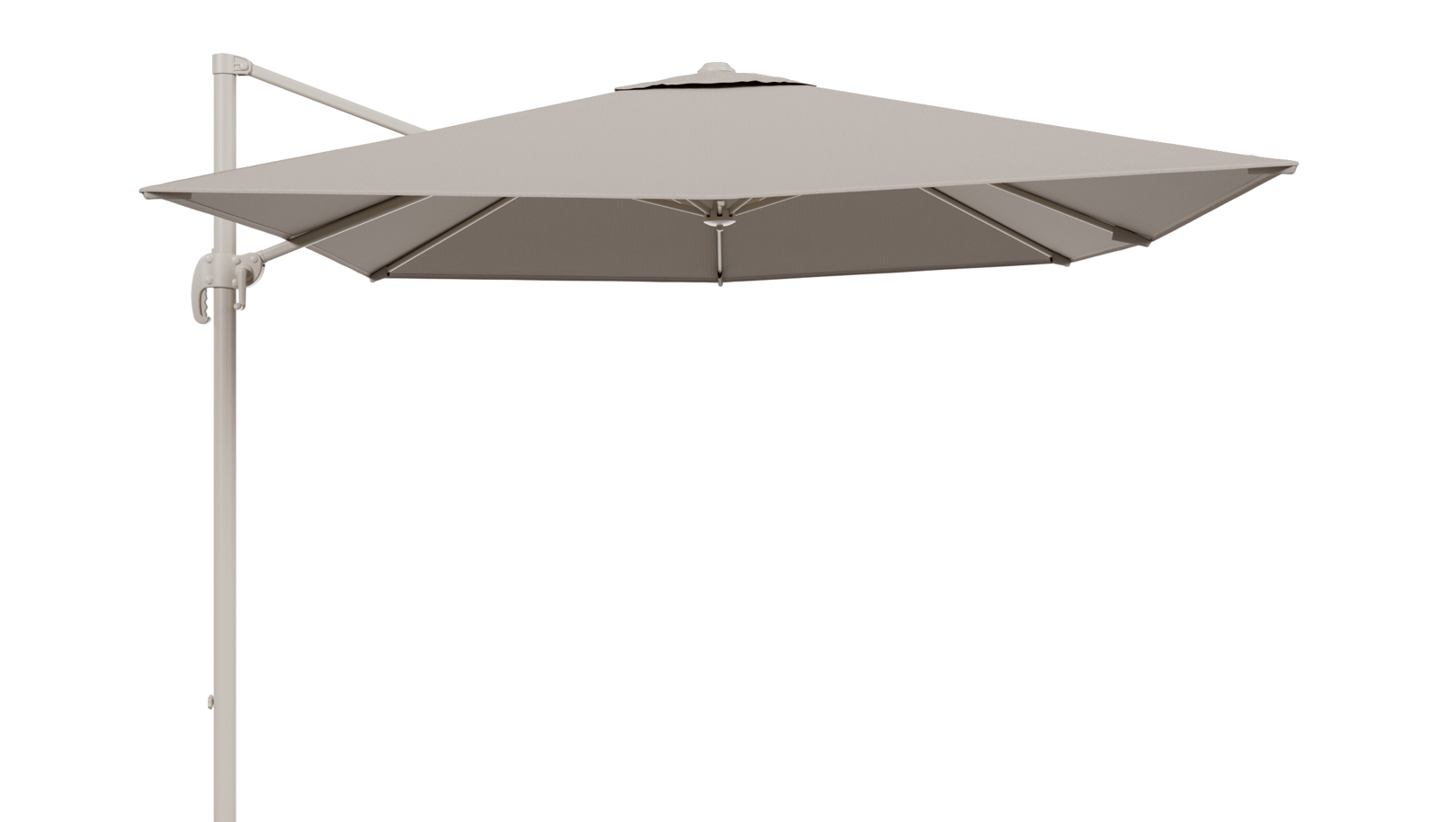 Calpe zweefparasol in beige aluminium met beige weather+ softtouch ...