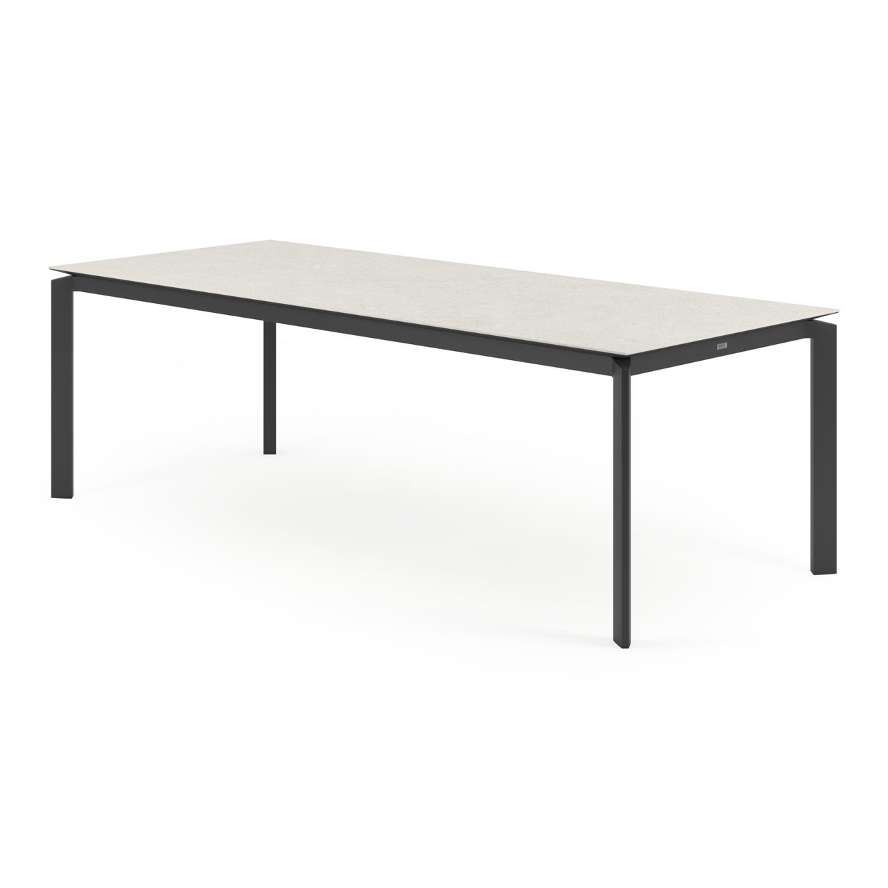 Cirello tuintafel in zwart aluminium en volkeramiek shilin - L 240 x B ...