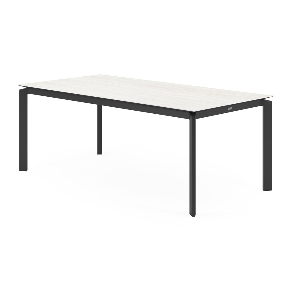 Cirello tuintafel rechthoekig in zwart aluminium en volkeramiek calista ...