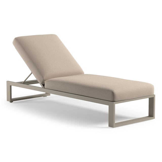 Verato verstelbaar ligbed in beige aluminium met heritage ash all ...