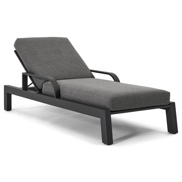 Nano (Ruvo) verstelbaar ligbed in zwart aluminium met savane tornado ...