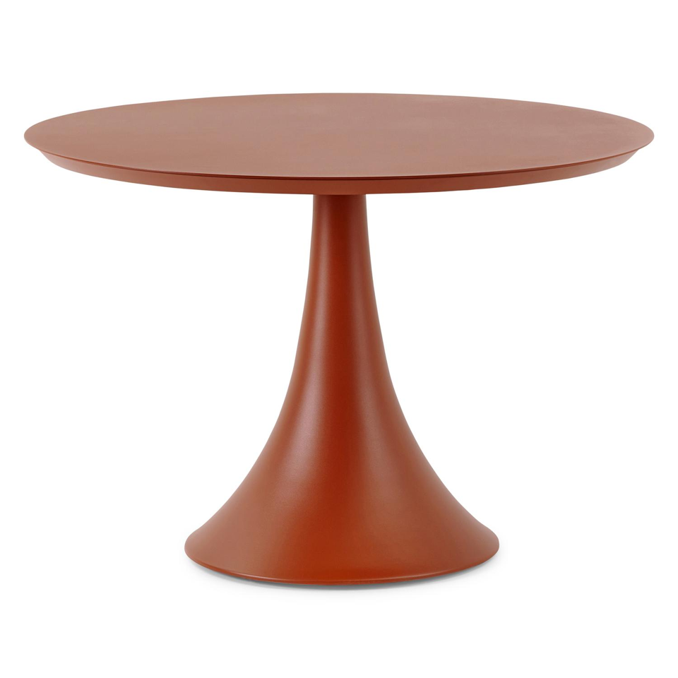 Fano tuintafel in roestbruin aluminium - Dia. 110 x H 75 cm