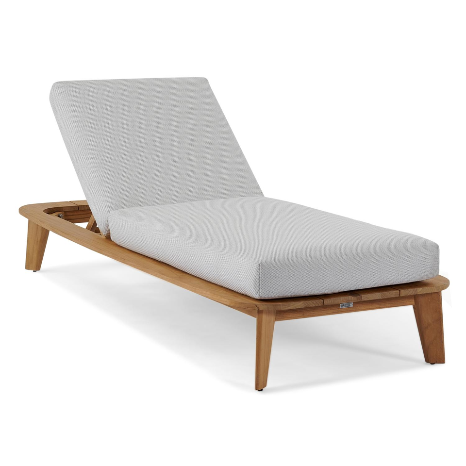 Lacrima verstelbaar ligbed in naturel teak met lopi marble all weather ...