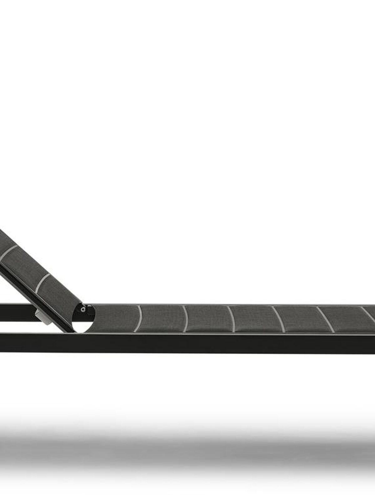 Cirello verstelbaar ligbed in zwart aluminium met zwart comfort ...