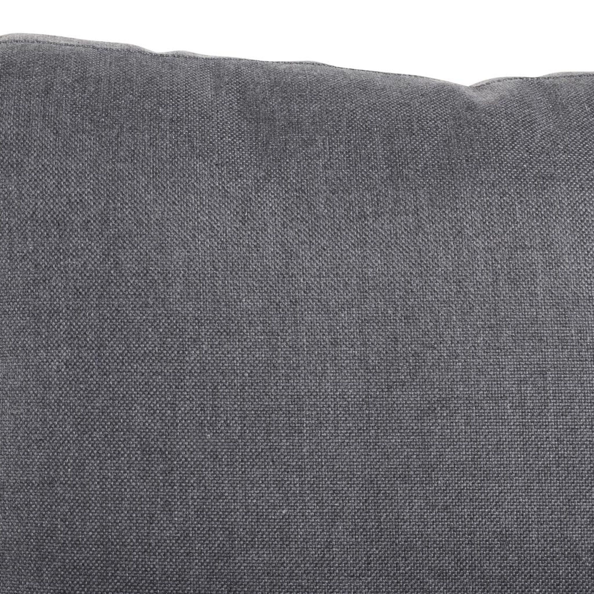 Toma loungezetel 1-zit in zwart aluminium met grijs polyester kussen ...