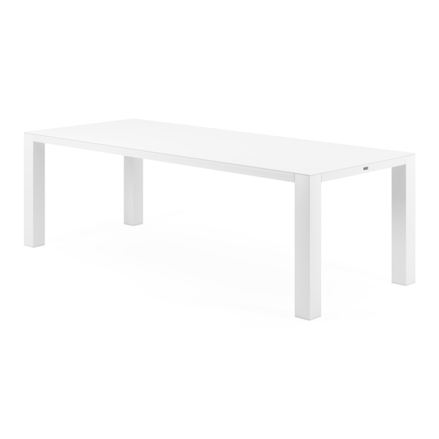 Table de jardin Nano en aluminium blanc et céramique pleine arctic ...