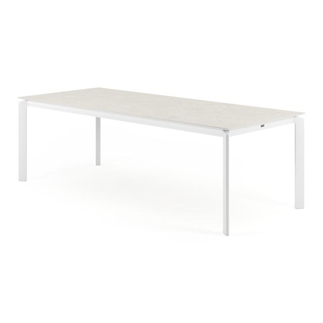 Cirello tuintafel in wit aluminium en volkeramiek shilin - L 240 x B ...