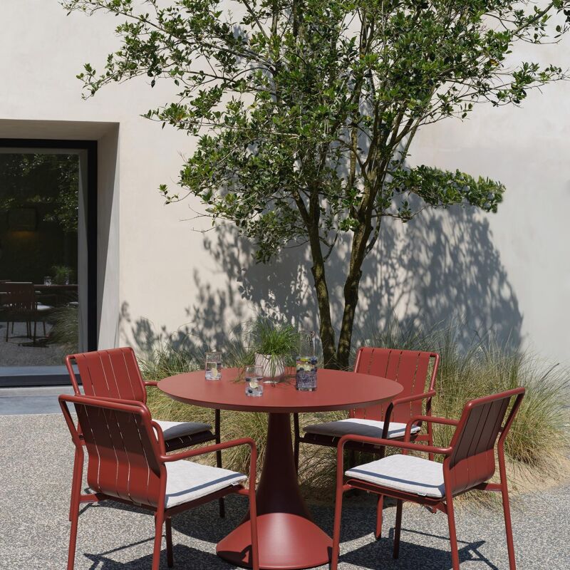Bolito tuinstoel in ruby aluminium | Exterioo tuinmeubelen