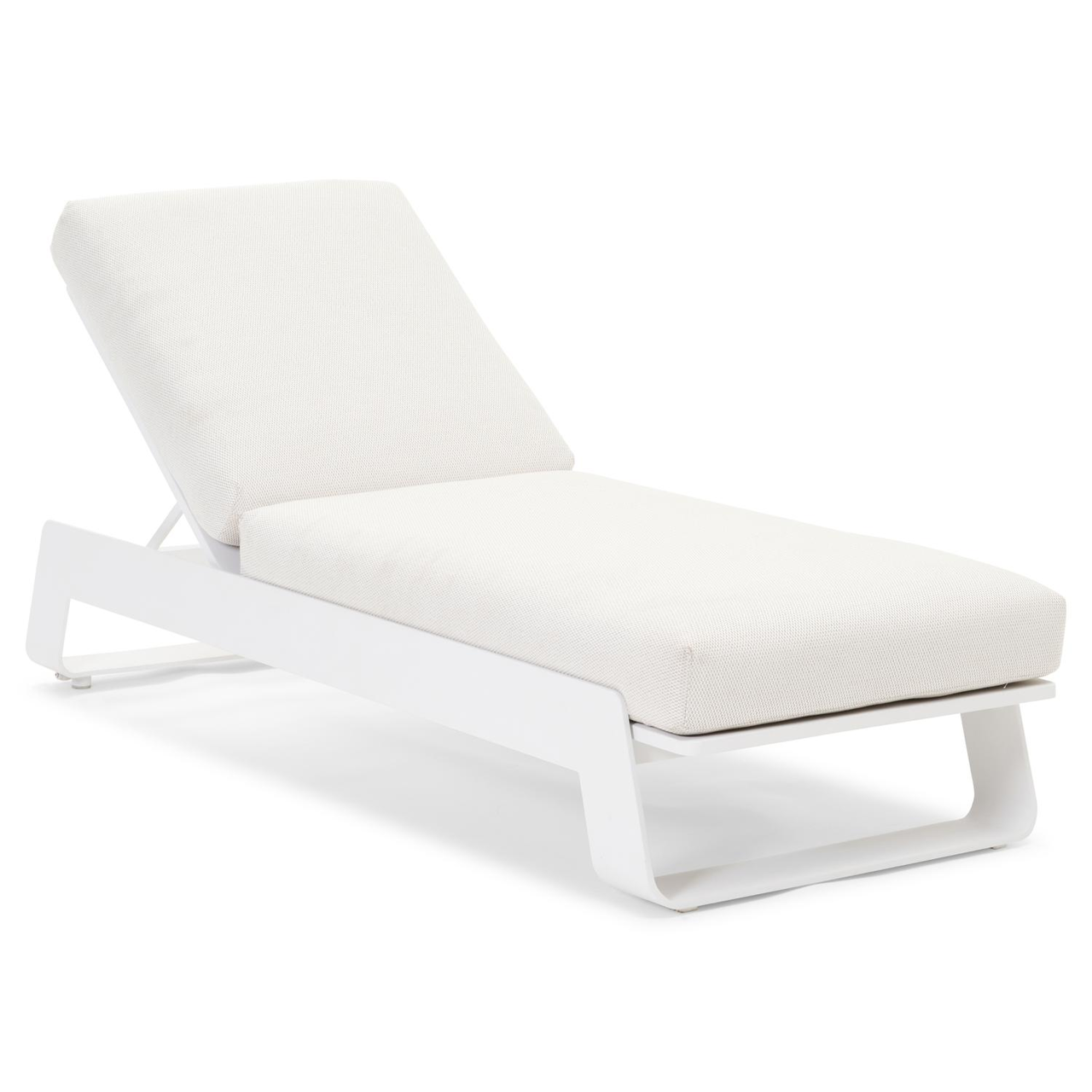 Atessa verstelbaar ligbed in wit aluminium met lopi marble all weather ...